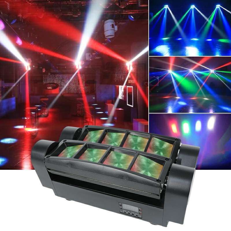LED Mini Spider Moving Head Light 45W Beam Stage Lights RGBW DMX-512 ...